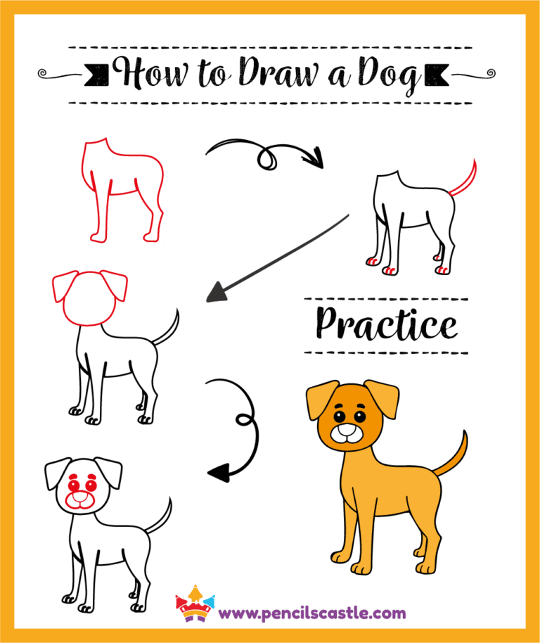 Puppy Dog Drawing Guide – Easy Steps for Kids - Pencils Castle