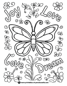 Butterfly Coloring Pages (Free Printable PDFs) - pencilscastle.com