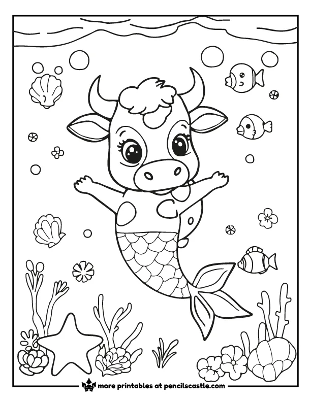 Cow Coloring Pages (20 Free Printable PDFs) - pencilscastle.com