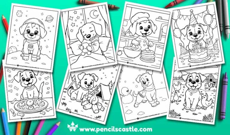 Puppy Dog Coloring Pages (42 Free Printable PDFs) - pencilscastle.com