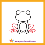 Easy Frog Drawing for Kids - Step by Step Guide - pencilscastle.com