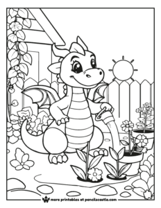 30 Dragon Coloring Pages (Free Printable PDFs) - pencilscastle.com