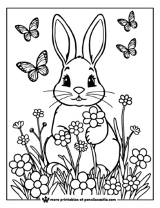 50 Bunny Coloring Pages (Free Printable PDFs) - Pencils Castle