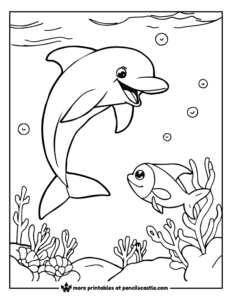 22 Dolphin Coloring Pages (Free Printable PDFs) - Pencils Castle