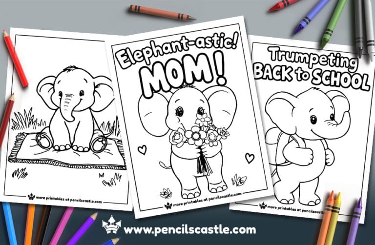 36 Elephant Coloring Pages (Free Printable PDFs) - Pencils Castle