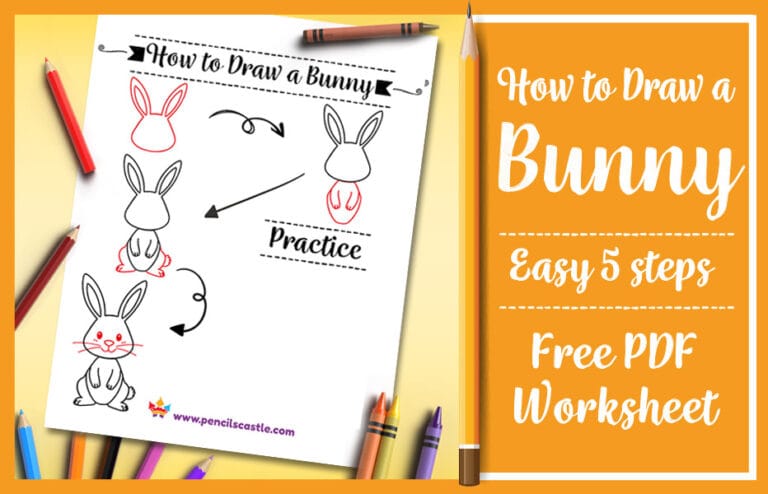 How to Draw a Bunny for Kids – Easy Step by Step Guide - Pencils Castle
