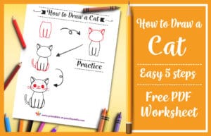 Cute Cat Drawing Guide – Simple Steps for Kids - Pencils Castle
