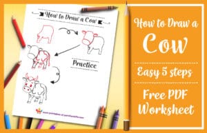 Easy Cow Drawing for Kids – Simple Step-by-Step Tutorial - Pencils Castle