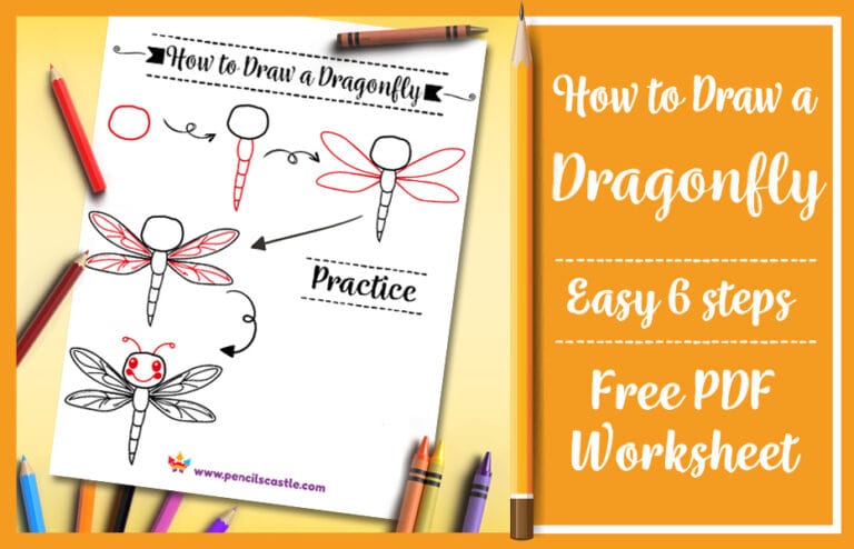 How to Draw a Dragonfly – Easy Step by Step Guide For Kids - Pencils Castle