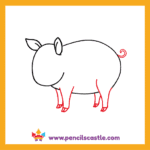 Pig Drawing For Kids - Easy Step by Step Guide - Pencils Castle