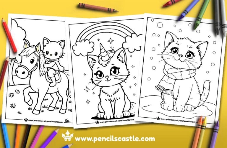 70 Kitty Cat Coloring Pages (Free Printable PDFs) - Pencils Castle