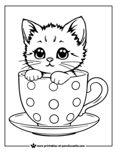 70 Kitty Cat Coloring Pages (Free Printable PDFs) - Pencils Castle