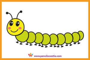 Caterpillar Drawing Guide for Kids – Easy Steps + Free PDF - Pencils Castle