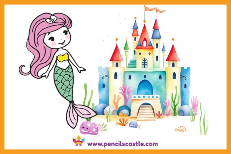 How to Draw a Mermaid for Kids – Easy Step by Step Guide - Pencils Castle