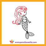 How to Draw a Mermaid for Kids – Easy Step by Step Guide - Pencils Castle