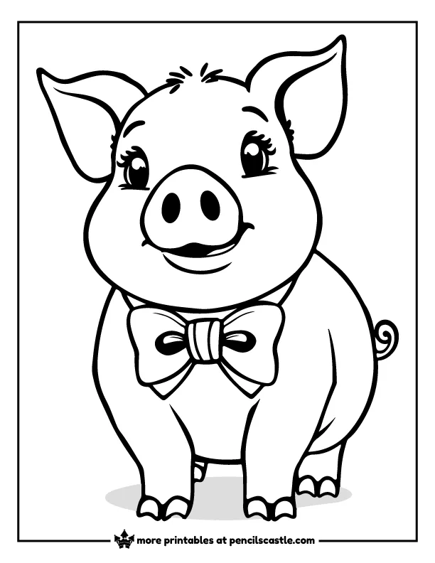 Free Easy To Print Pig Coloring Pages Farm Animal Coloring Pages