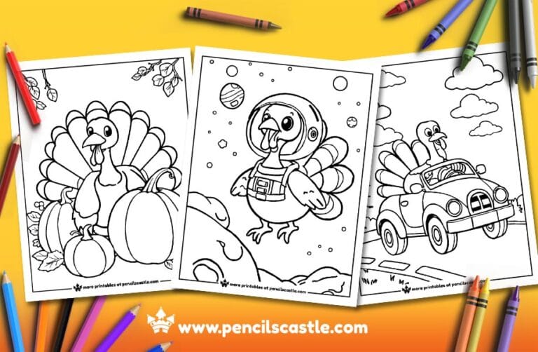 54 Turkey Coloring Pages (Free Printable PDFs) - pencilscastle.com