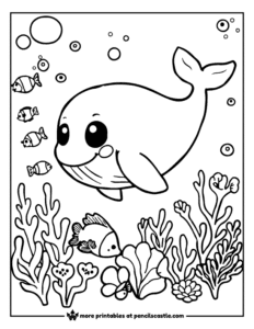 30 Whale Coloring Pages (Free Printable PDFs) - Pencils Castle