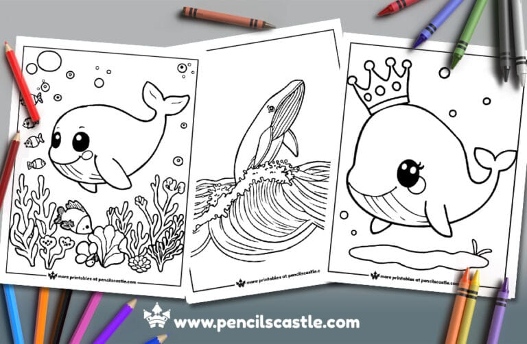 30 Whale Coloring Pages (Free Printable PDFs) - Pencils Castle